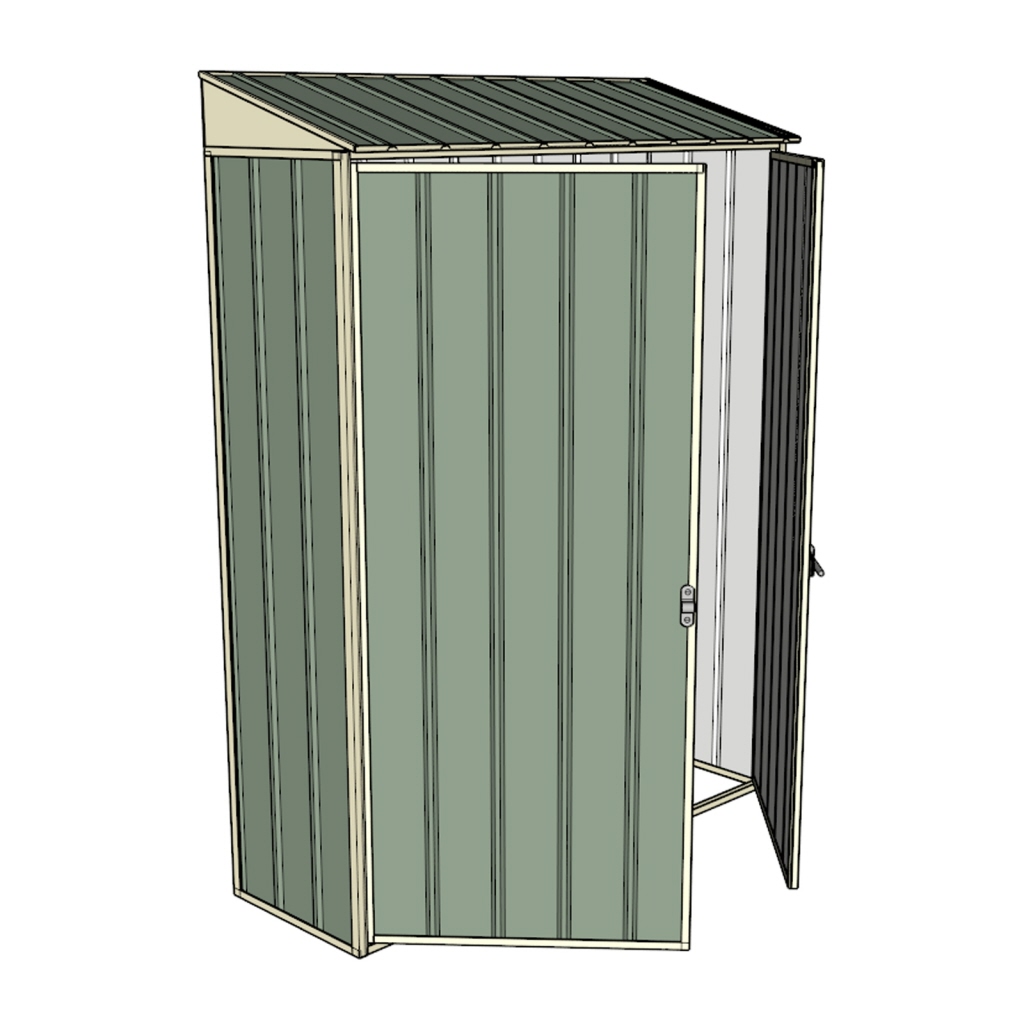 Lawn Locker 0.4 x 1.5 Double Hinged Doors Green | 0048138